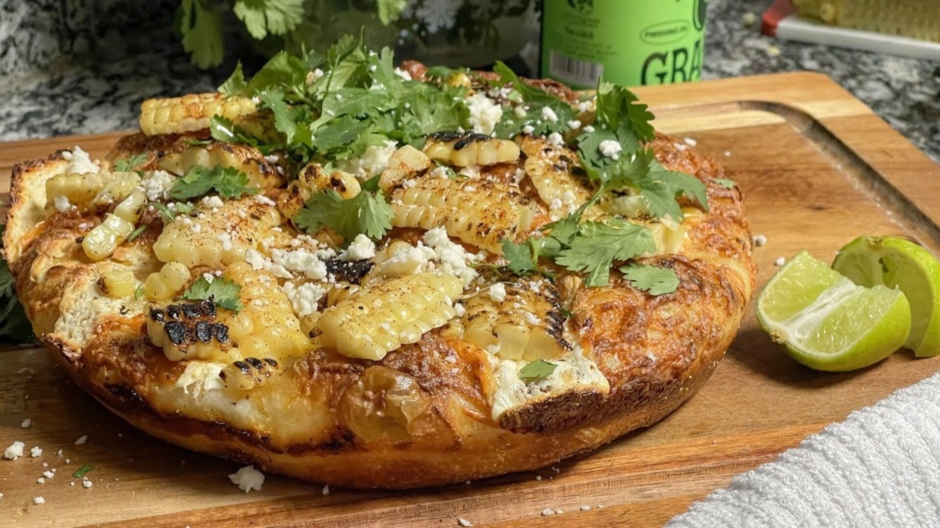 Extra cheesy elotes street corn pizza recipe