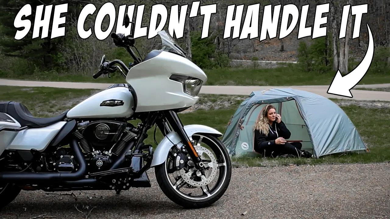 Motorcycle camping adventure in Ohio