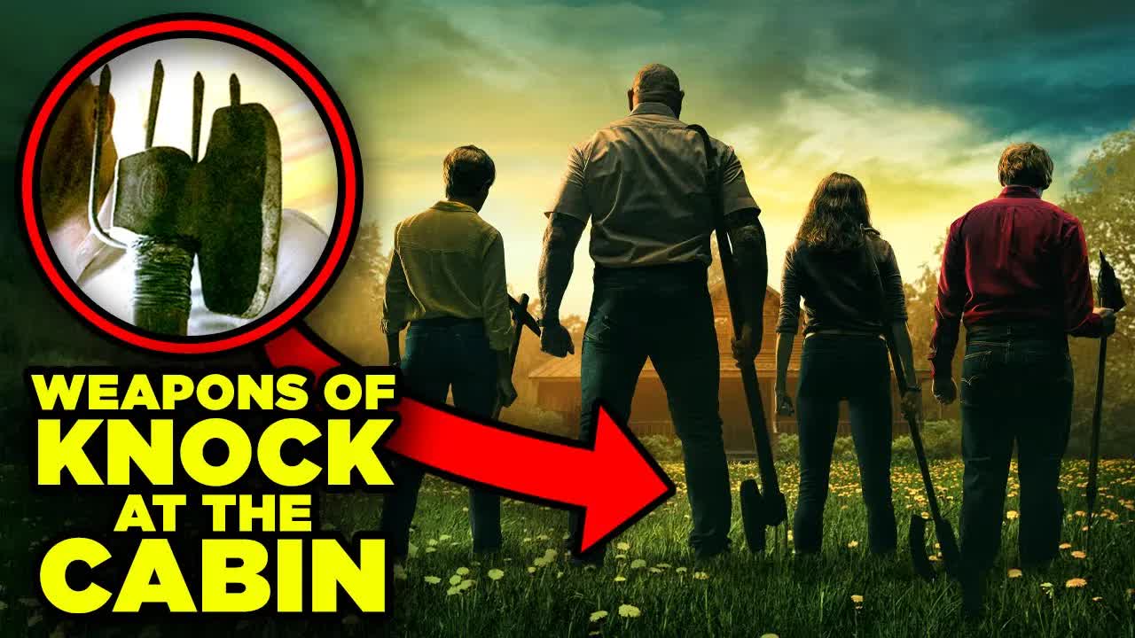 Knock at the Cabin | Weapons of the apocalypse (own it on digital & Blu ...