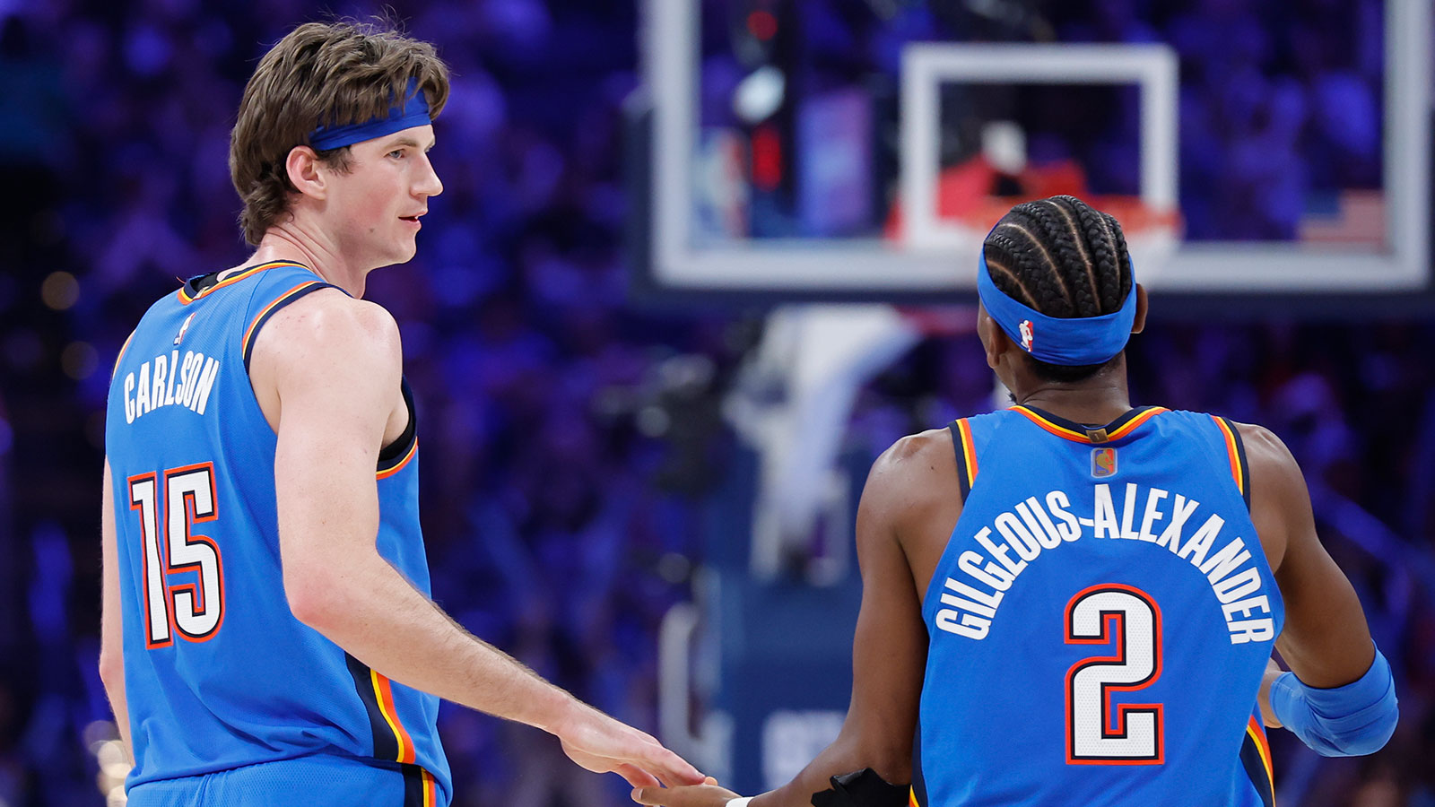 How Thunder’s SGA took Lu Dort’s breath away with off-the-backboard ...