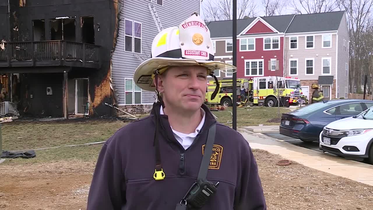 Henrico townhome fire contained, no injuries in Glen Allen