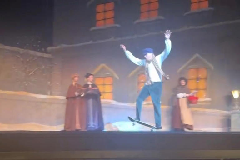 Tony Hawk skateboards during surprising 'Nutcracker' ballet cameo
