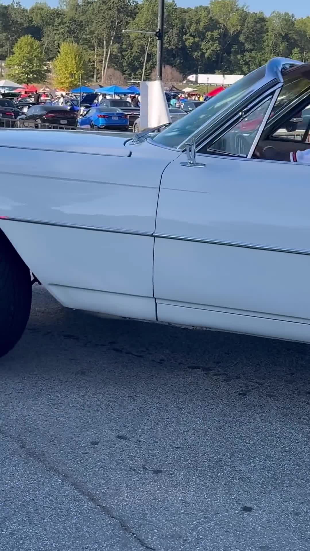 Cadillac Vert on Gold 26’s Forgiatos Pullin up to the WhipAddict Carshow