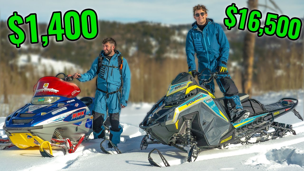 Cheap vs. expensive snowmobile mountain riding!💥