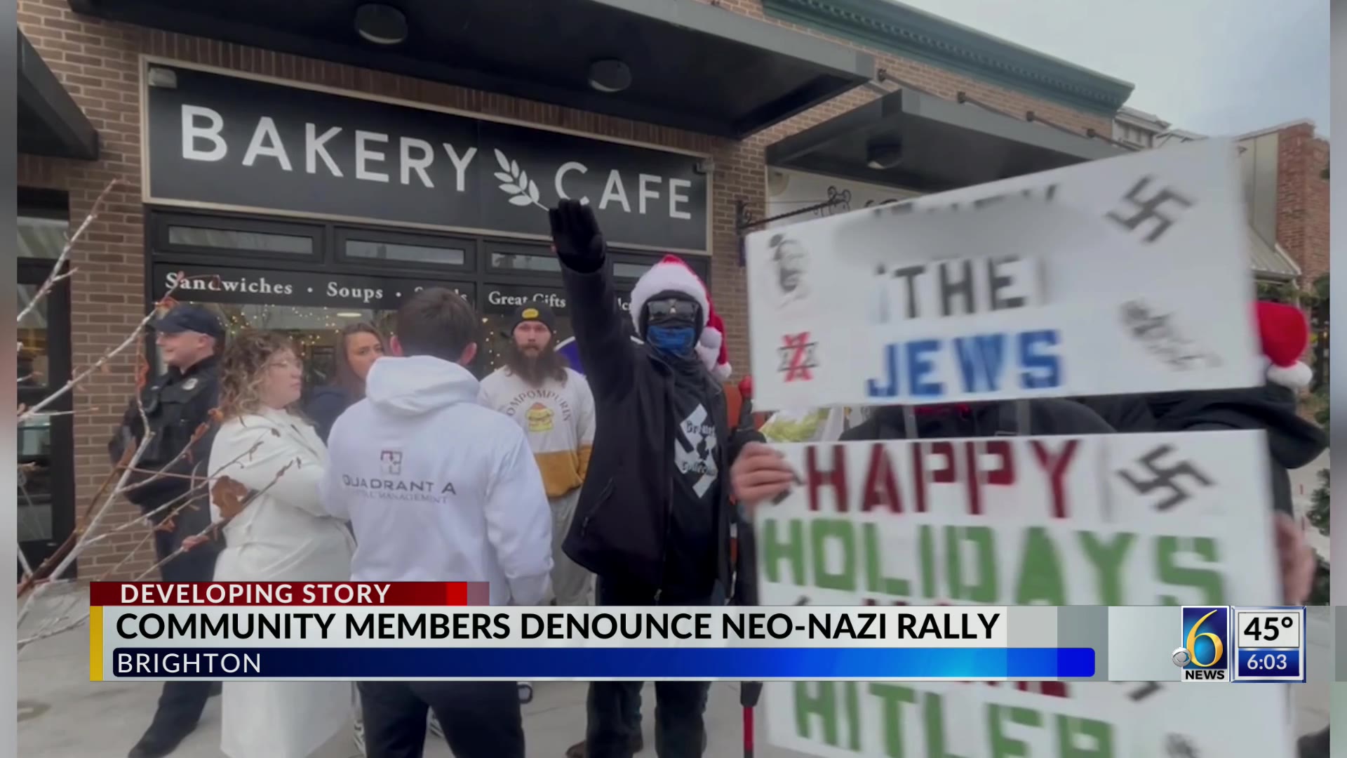 Community members denounce neo-Nazi rally