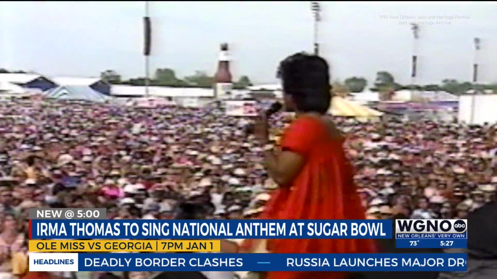 Irma Thomas to sing national anthem at 2026 Allstate Sugar Bowl