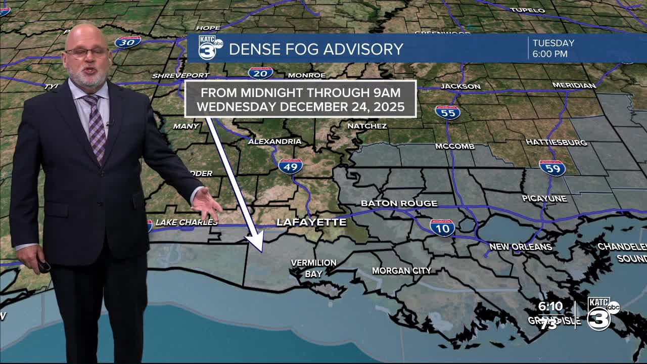 KATC weather forecast 6pm 12-23-25