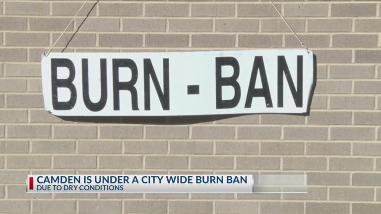 Wildfire contained in Camden, citywide burn ban now in effect