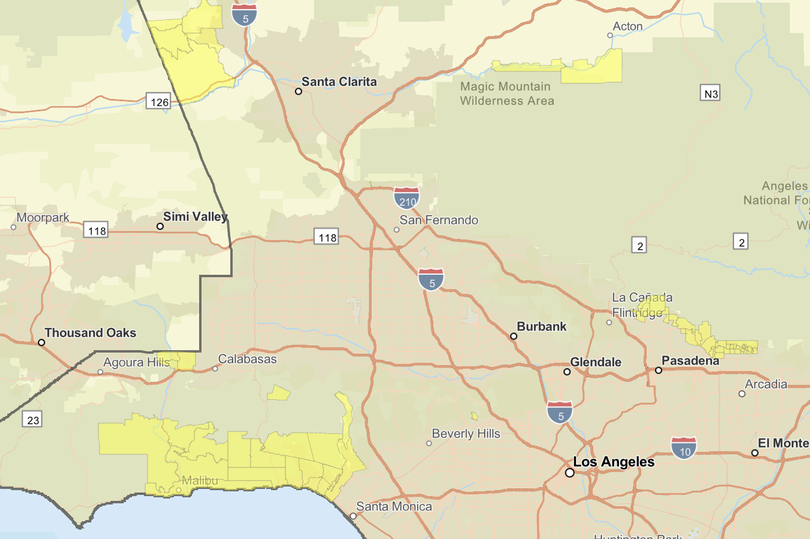 Dramatic map shows evacuation warnings for Los Angeles ahead of major ...