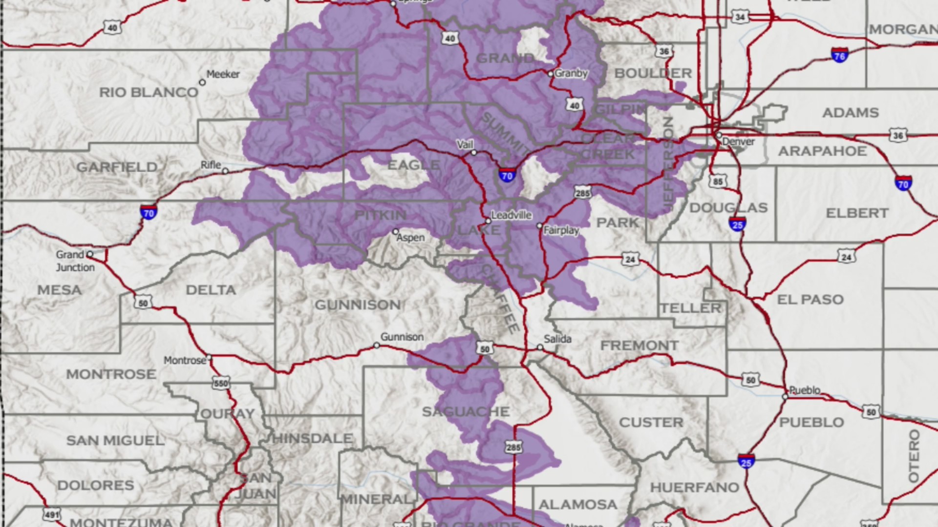Wolf tracking map shows activity in metro water sheds