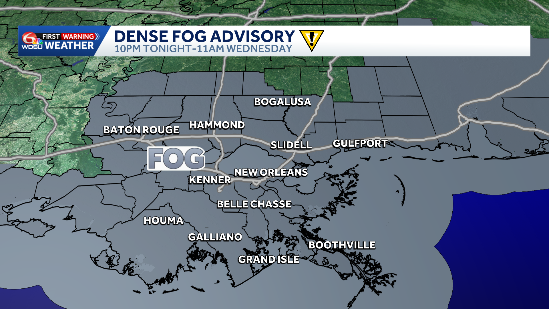 Weather impact day: Dense fog likely tonight