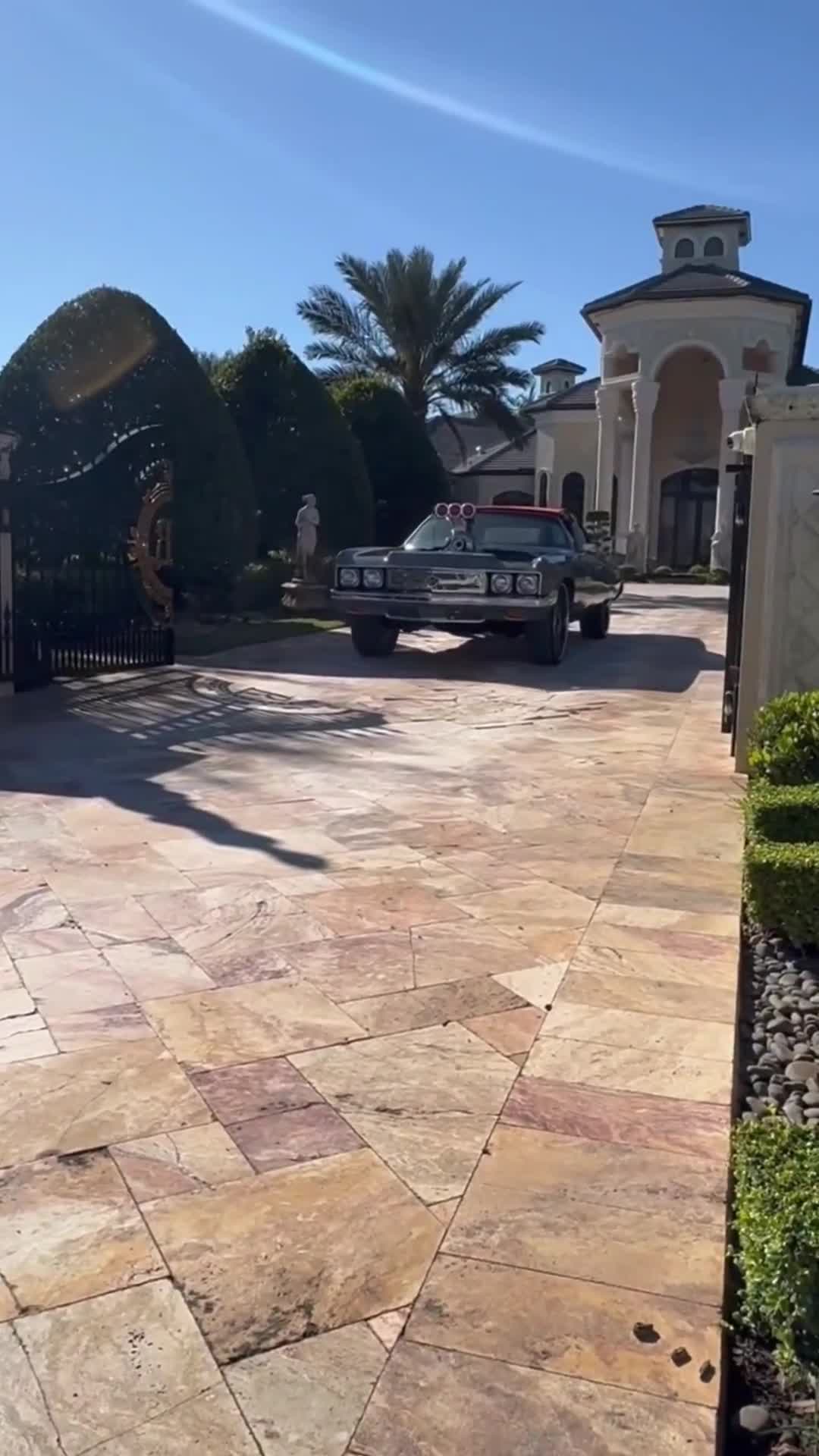 Rick Ross first time driving his supercharged '73 Chevy Donk