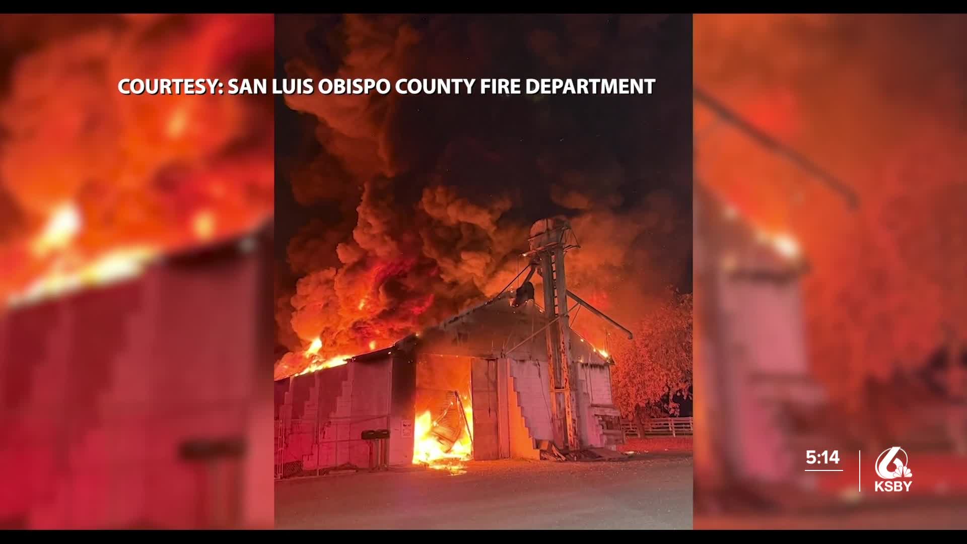 Firefighters respond to commercial structure fire north of Santa Maria