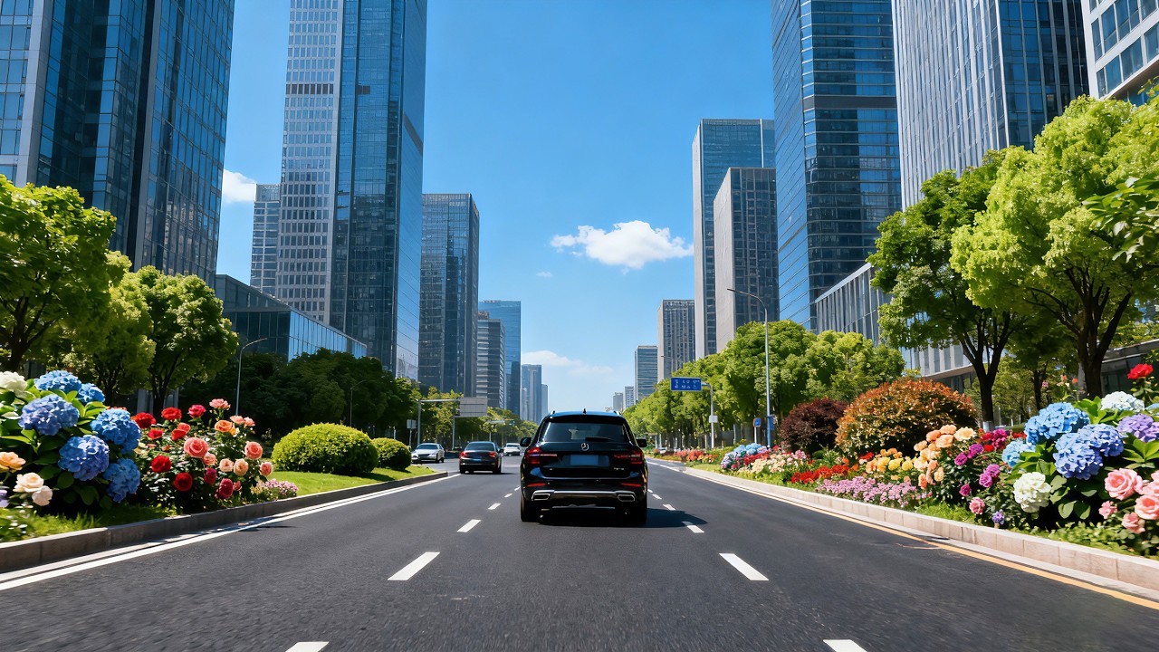 Een ontspannen rit naar de stad Chengdu