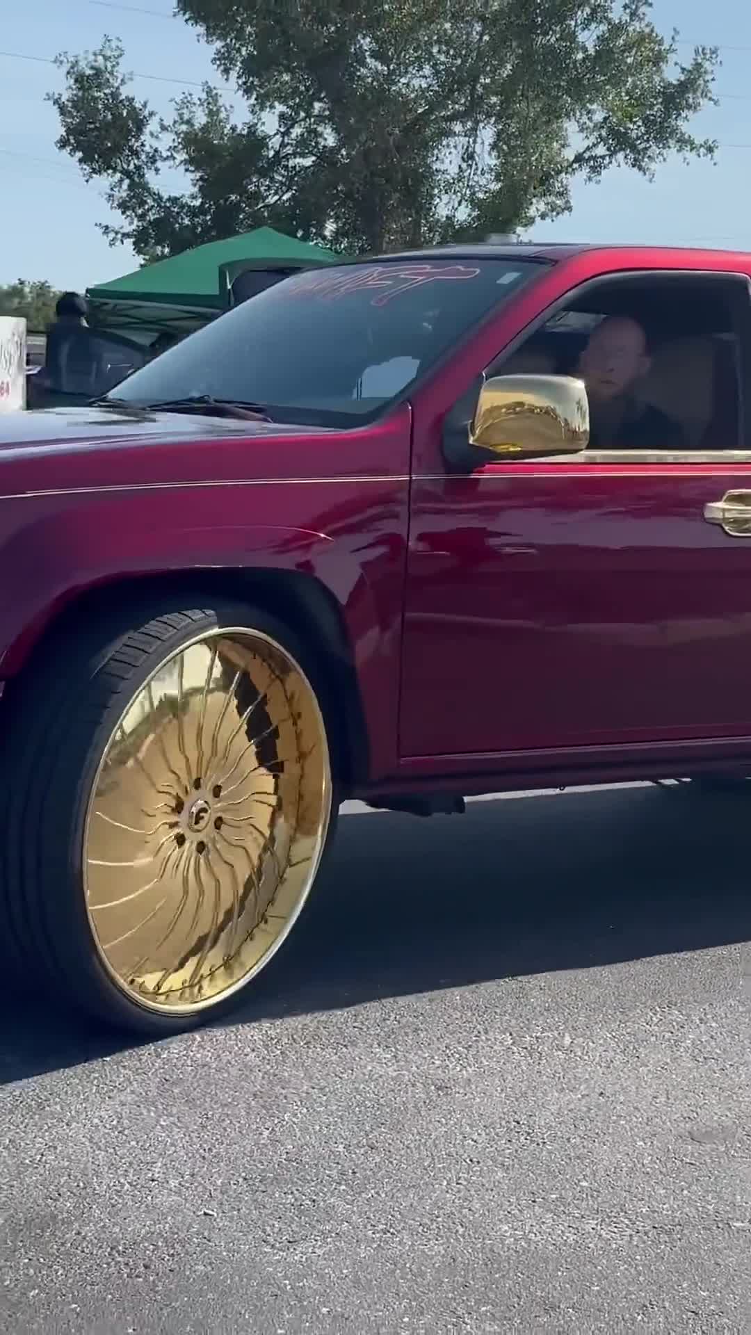 Chevy Truck on Gold 30’s Forgiatos Riding at the Carshow