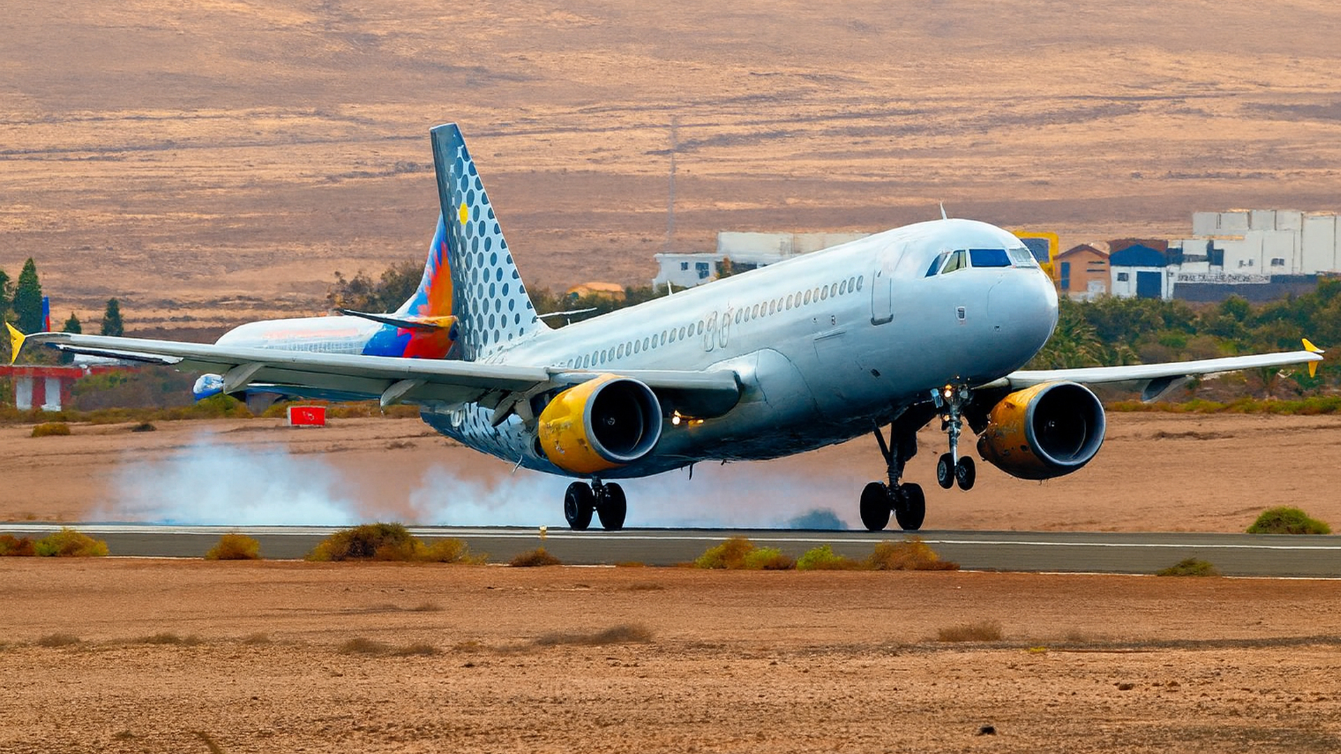 Planes with unusual paint designs at Fuerteventura Airport