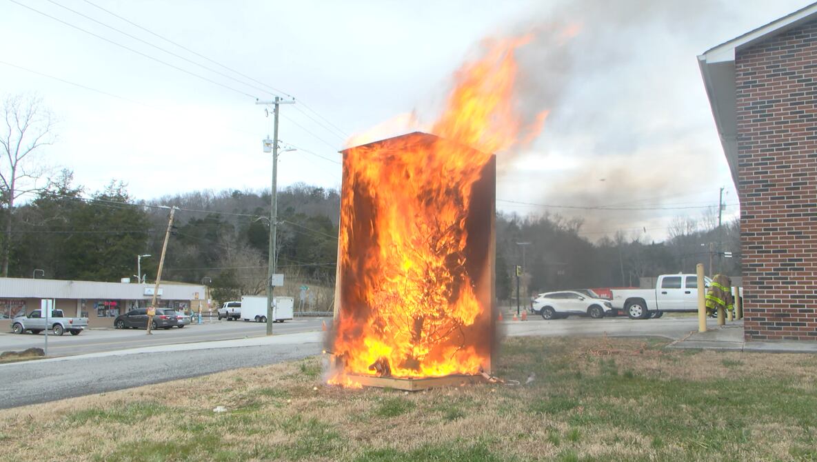 Rural Metro Fire burns Christmas tree, speaks on fire safety for the ...