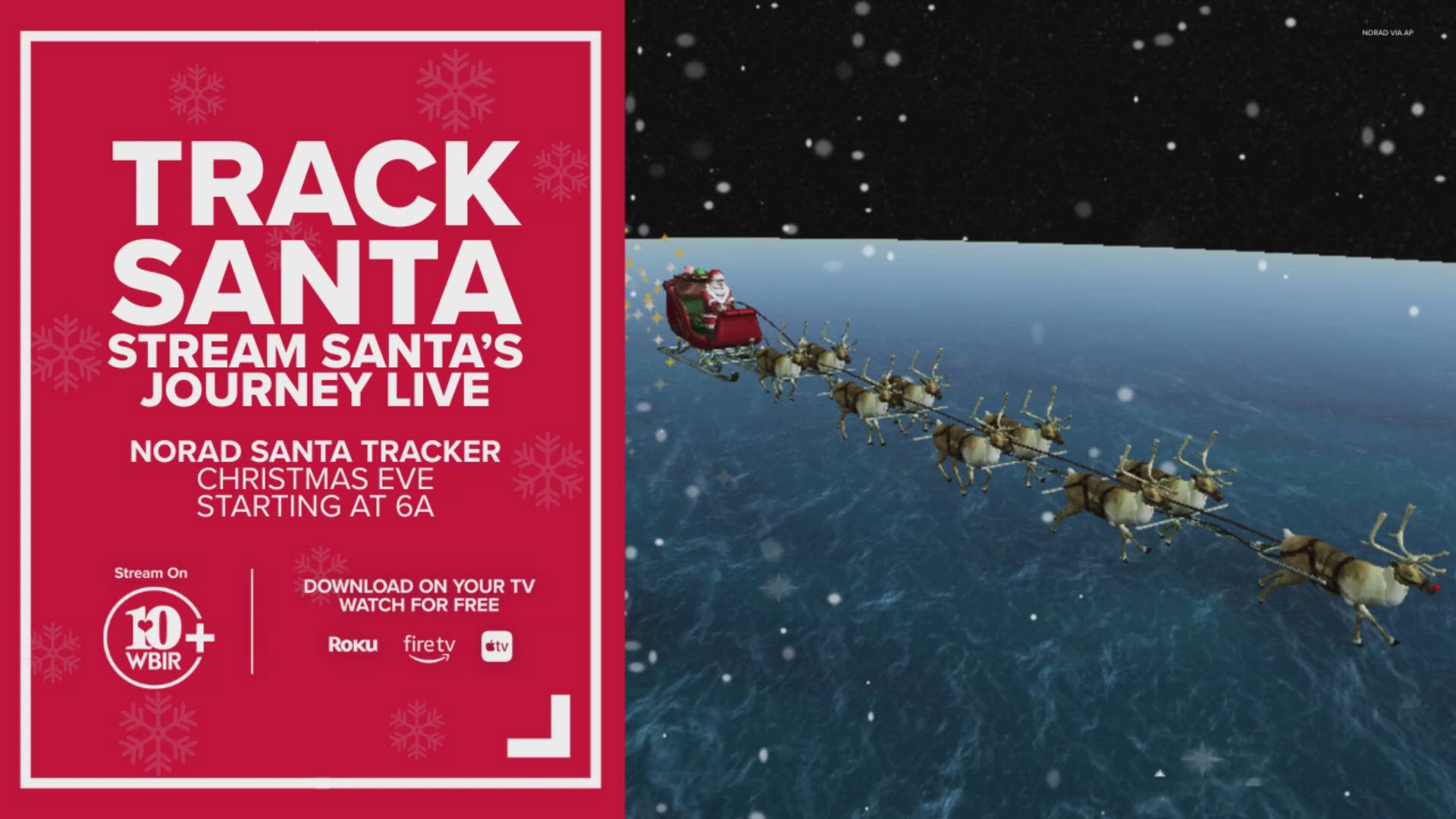 Track Santa Lice on WBIR+ Christmas Eve!