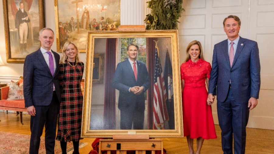 Governor Glenn Youngkin celebrates unveiling of official portrait