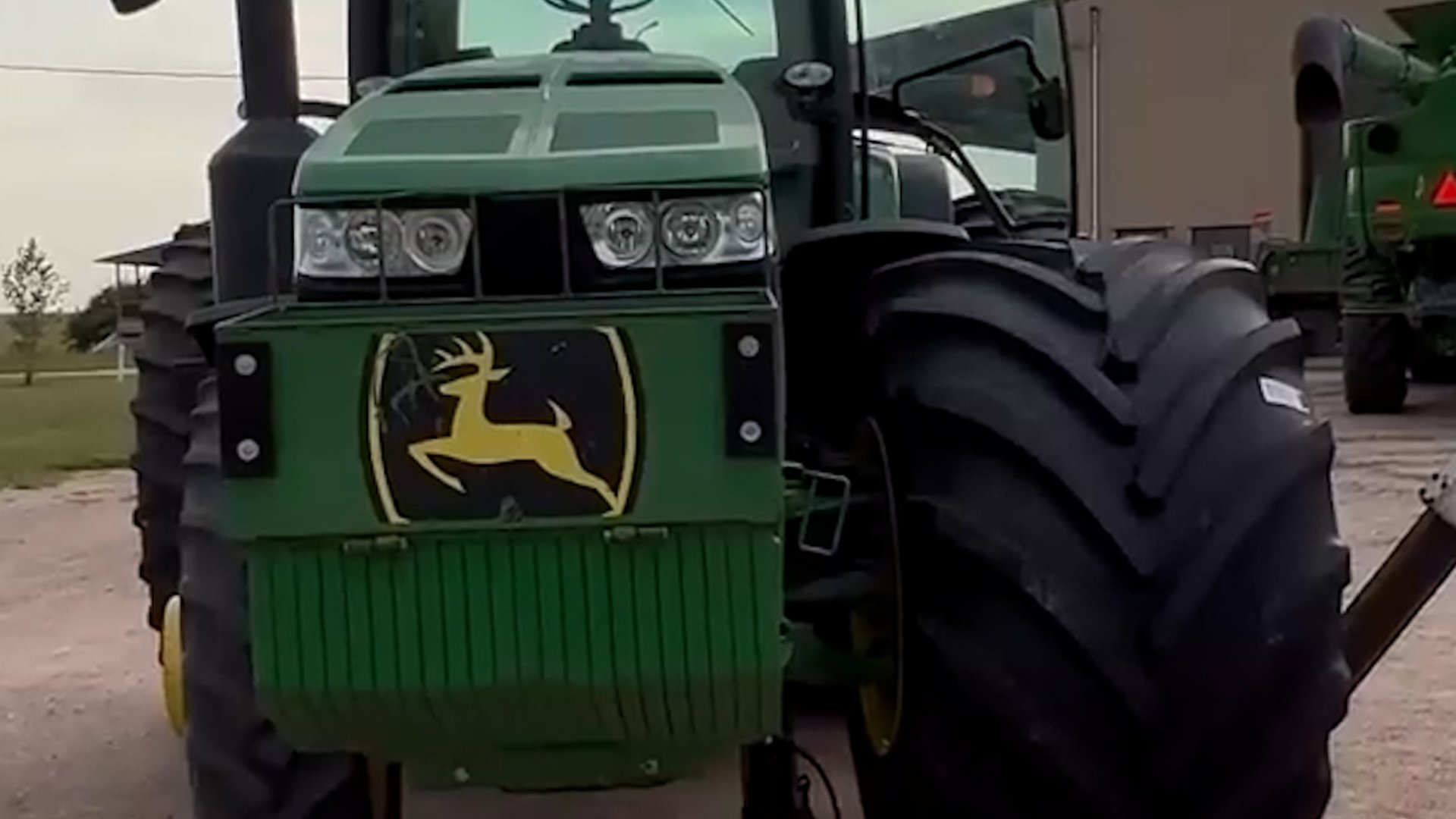 Adding monster truck tires to a tractor