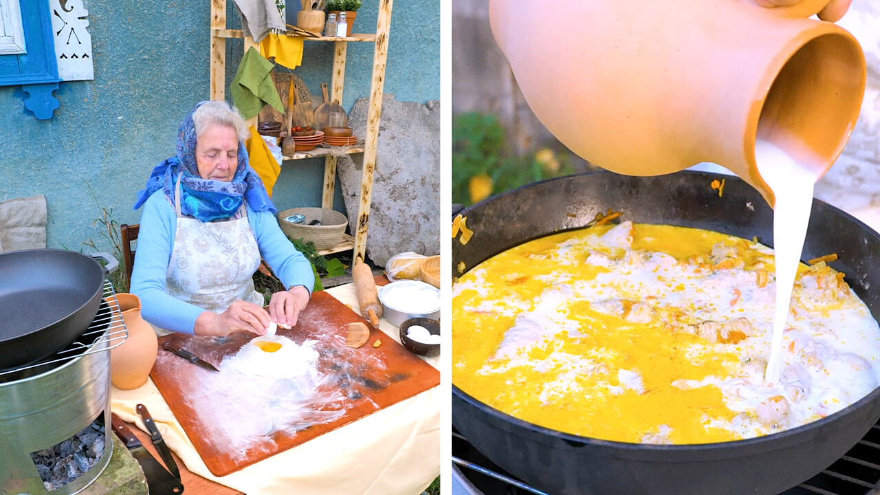 Tasty outdoor cooking with grandma: Nature's flavors unleashed