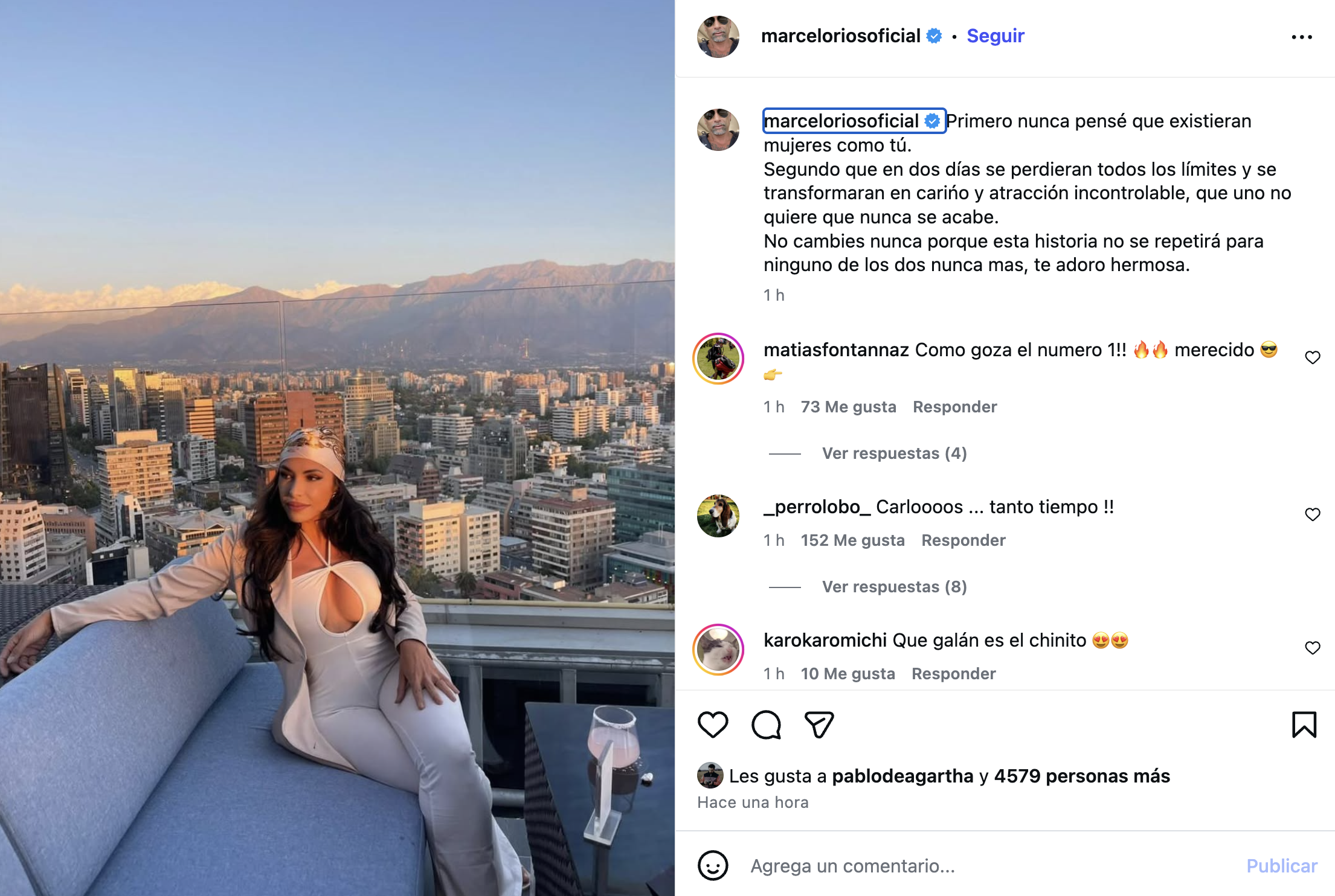 Marcelo Ríos sorprende con romántica dedicatoria a misteriosa mujer en ...