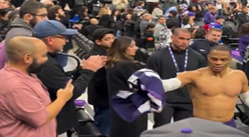 Russell Westbrook signs all ten jerseys for emotional Kings fan who ...