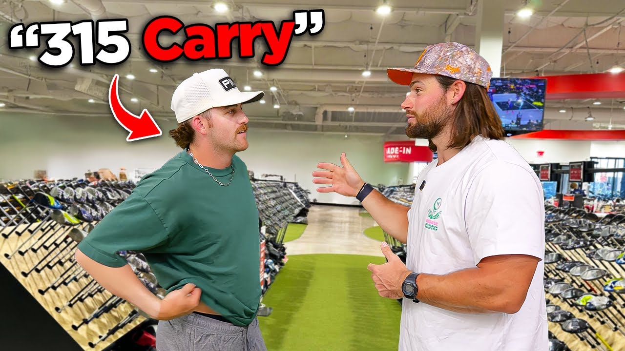 Calling out random golfers in a golf store