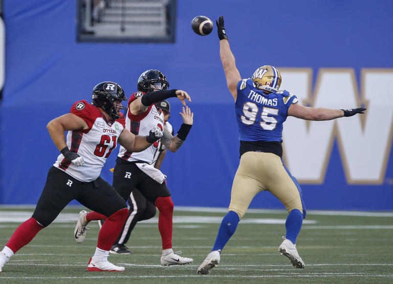 Blue Bombers veteran Jake Thomas trades cleats for clipboard in new ...