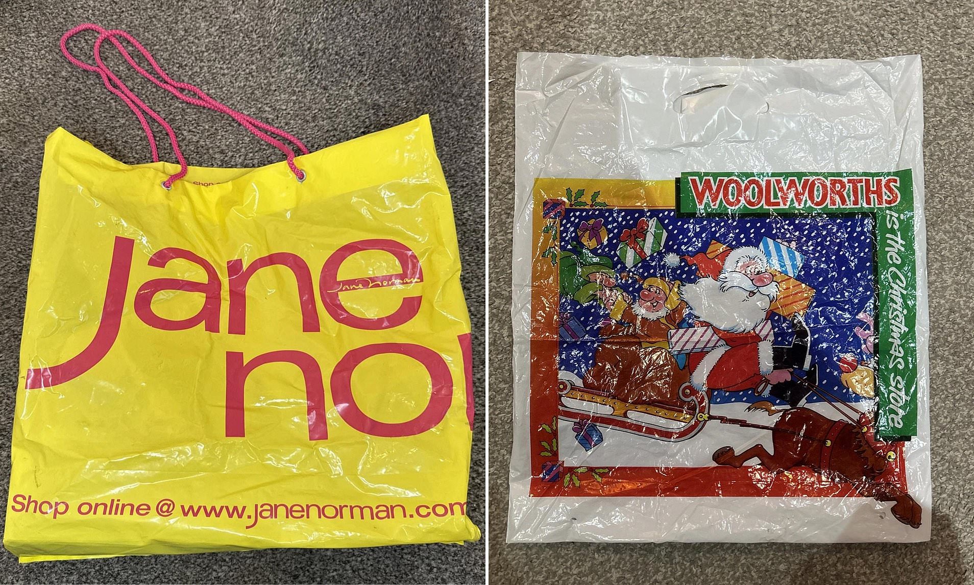 Christmas carrier bags from decades past will make you feel nostalgic ...