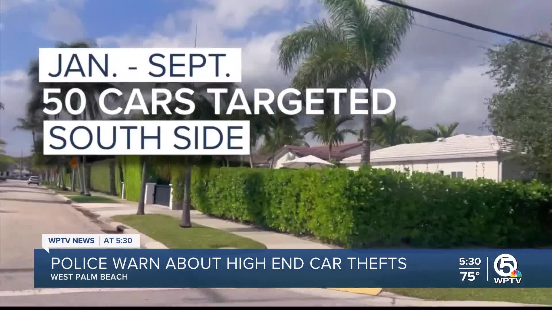 Police warn of thieves targeting high-end cars before Christmas