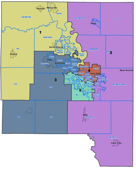 Johnson County supervisors approve district election map, limiting who ...