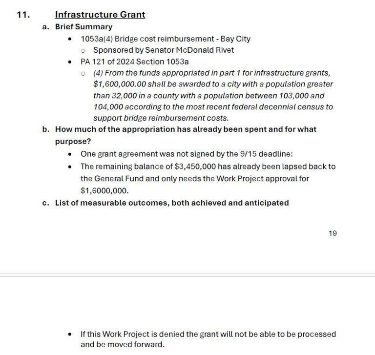 Bay City bridge funding cut because of perceived conflict of interest ...