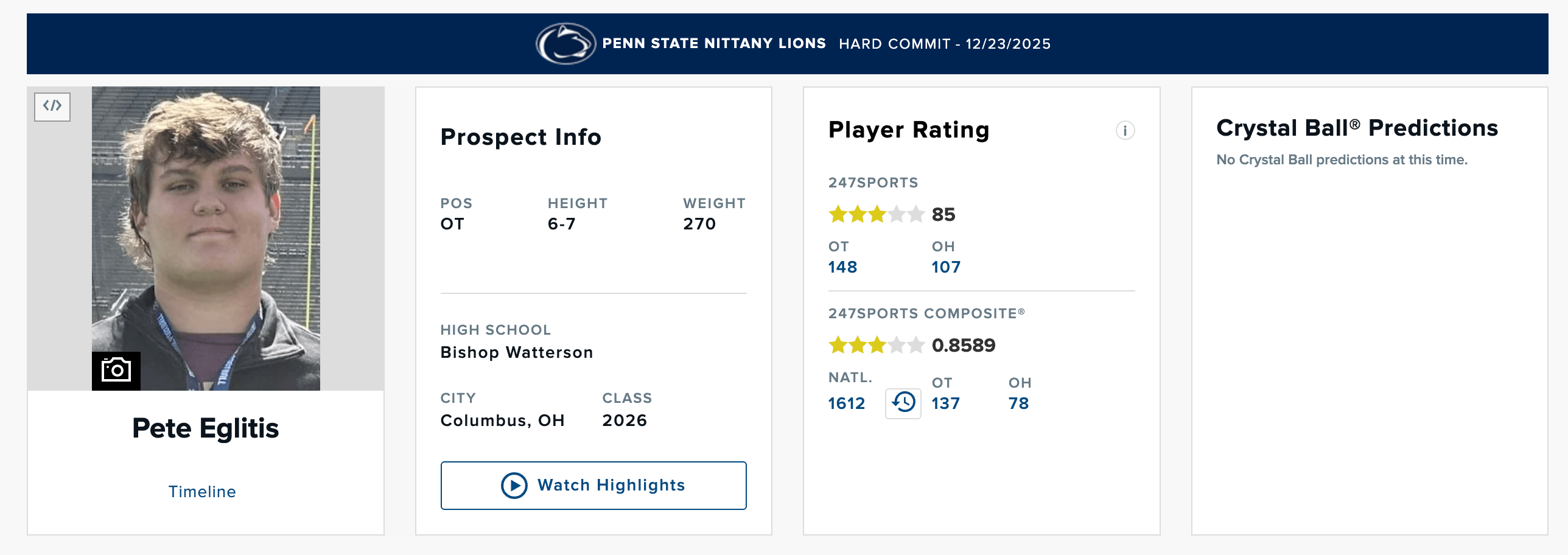 Oh, hello: Penn State lands two 2026 offensive linemen