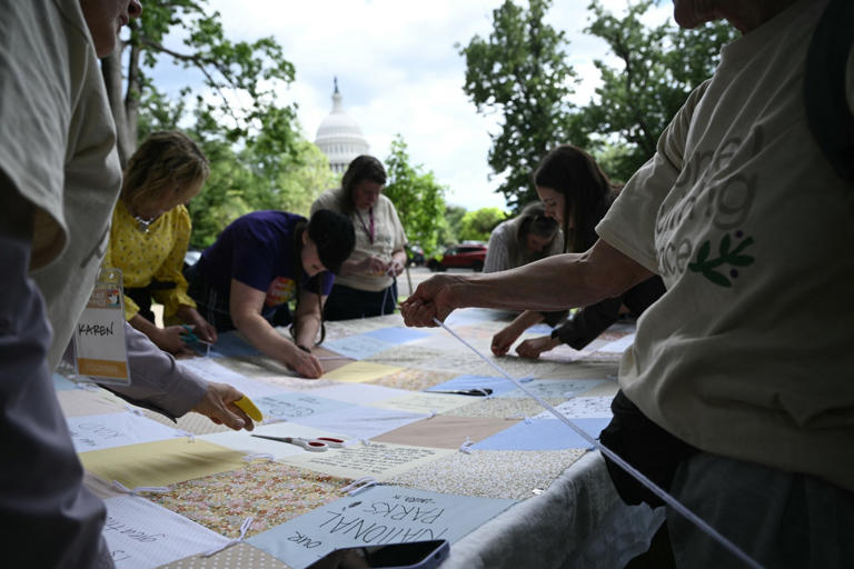 Mormon women stage patchwork protest in Washington: "No one is illegal"