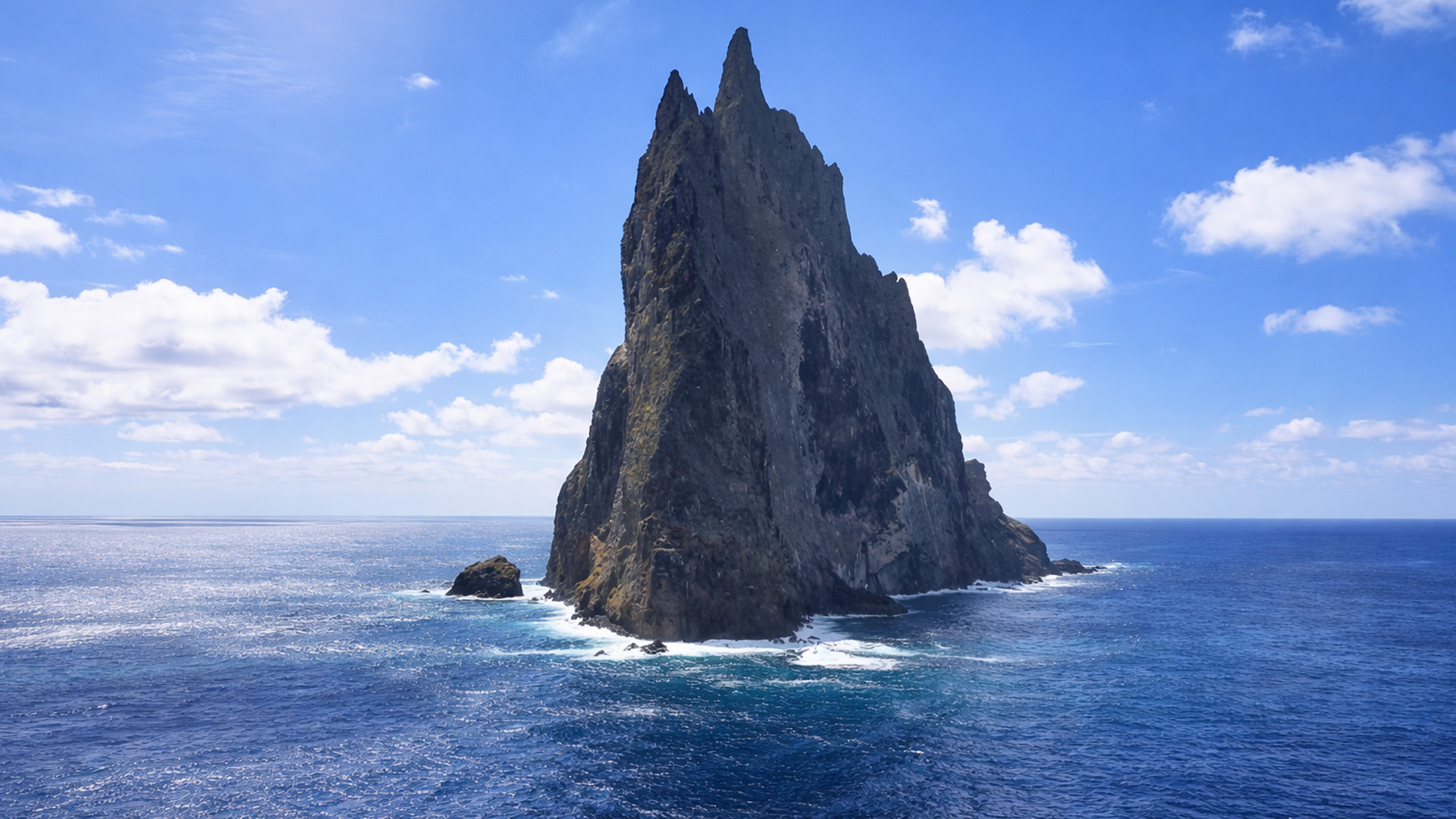 What is this giant rock in the ocean?