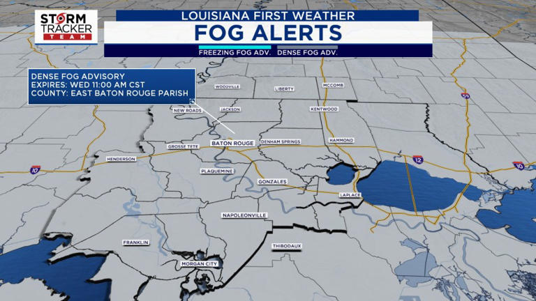 Baton Rouge weather: Widespread fog Christmas Eve & Christmas Day