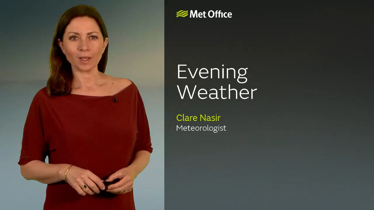 Met Office Tuesday evening weather forecast 16/12/2025