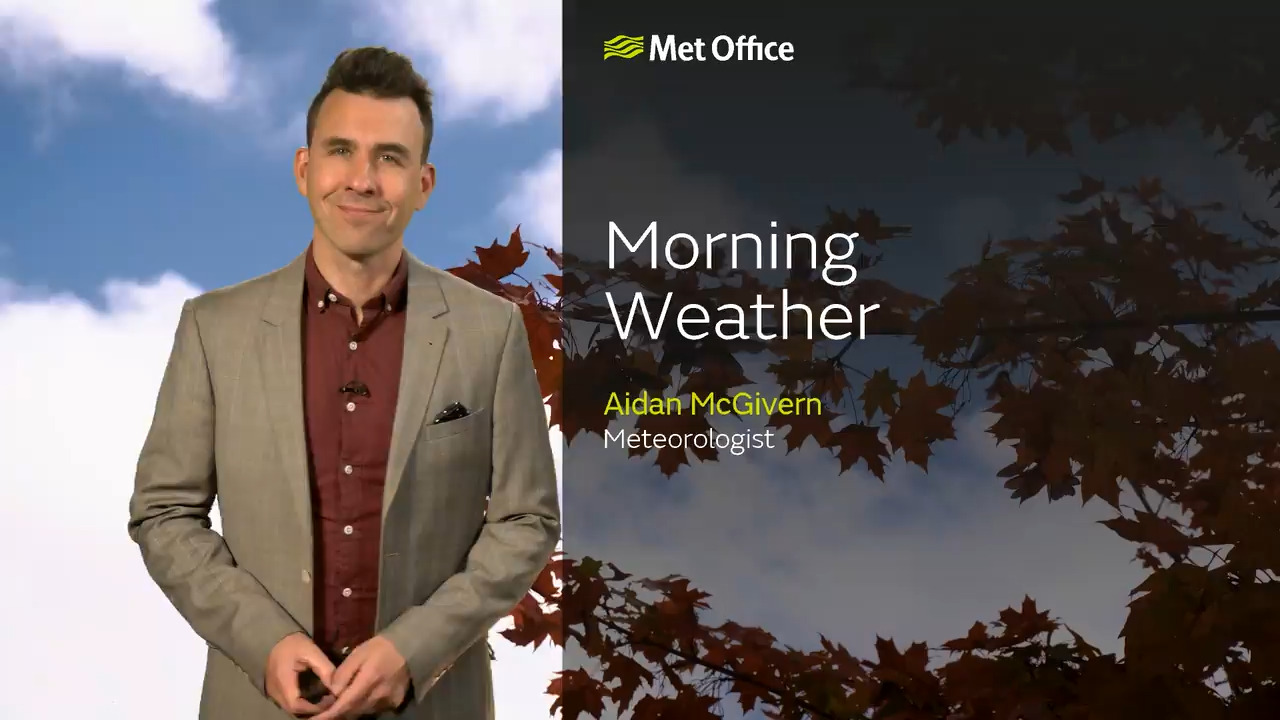 Met Office Tuesday morning weather forecast 28/10/2025