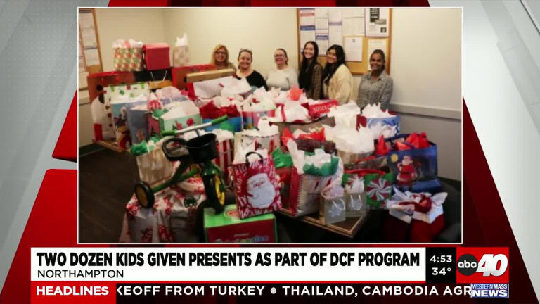 DCF program gifts presents to two dozen kids