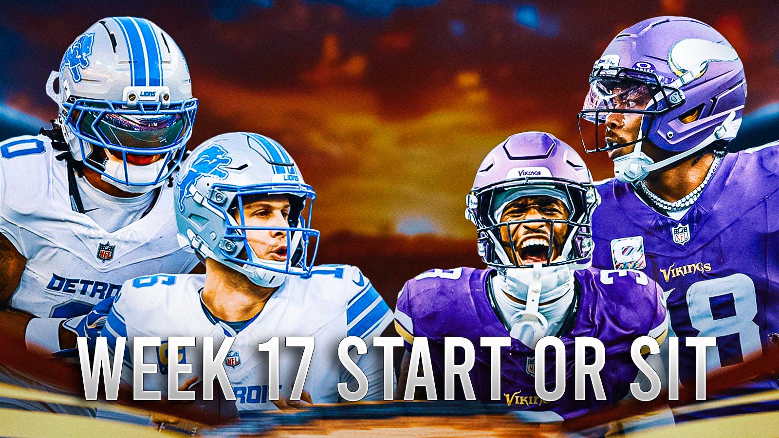 Lions-Vikings fantasy football week 17 start ‘em, sit ‘em