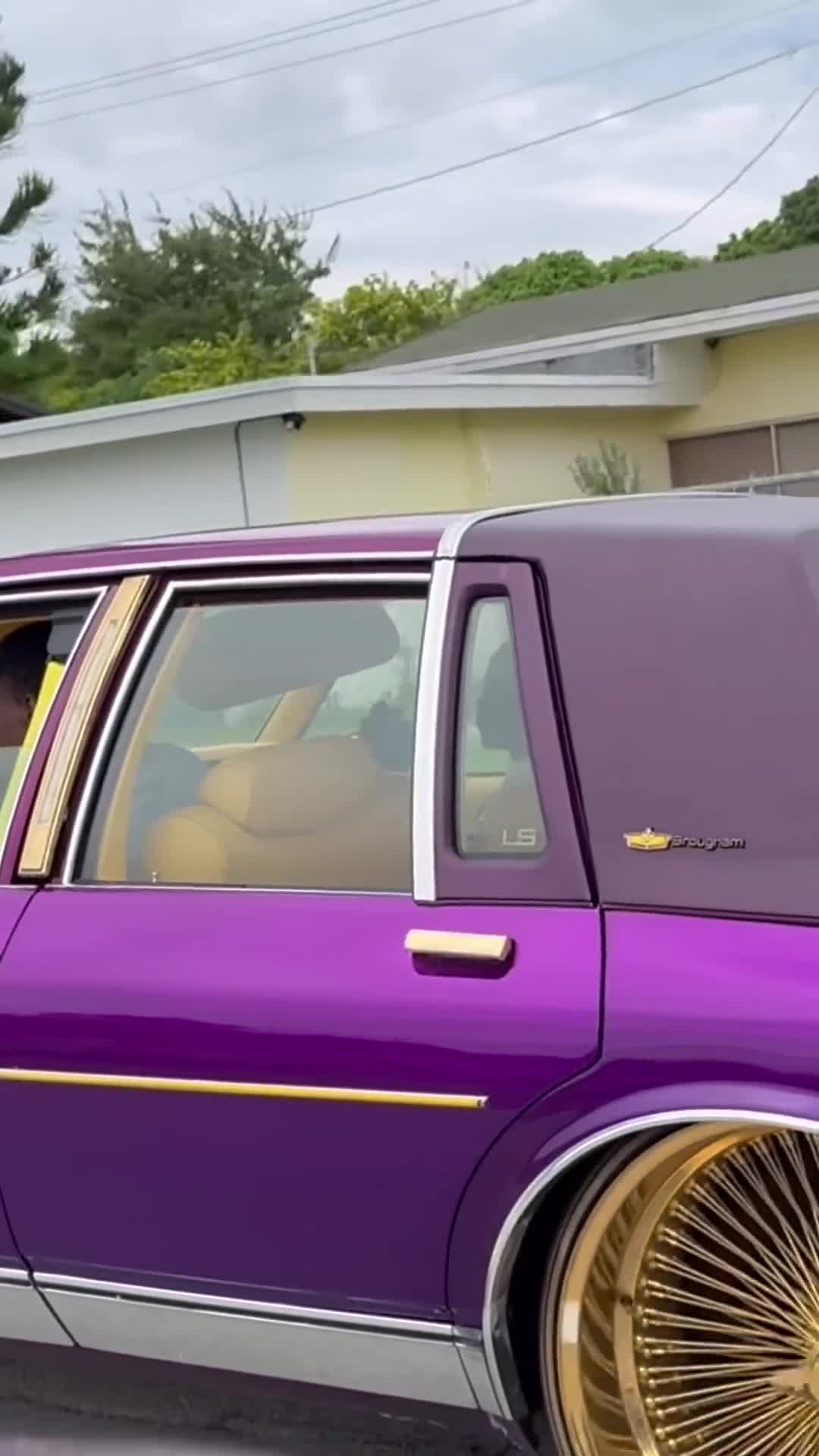 Sudamar Slidin in the Candy Purple Chevy Box on Gold 24’s Daytons