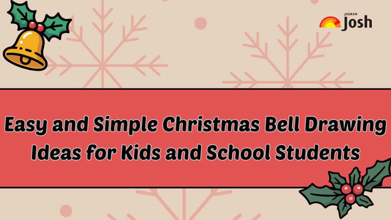 10+ easy and simple Christmas bell drawing ideas for kids and school ...
