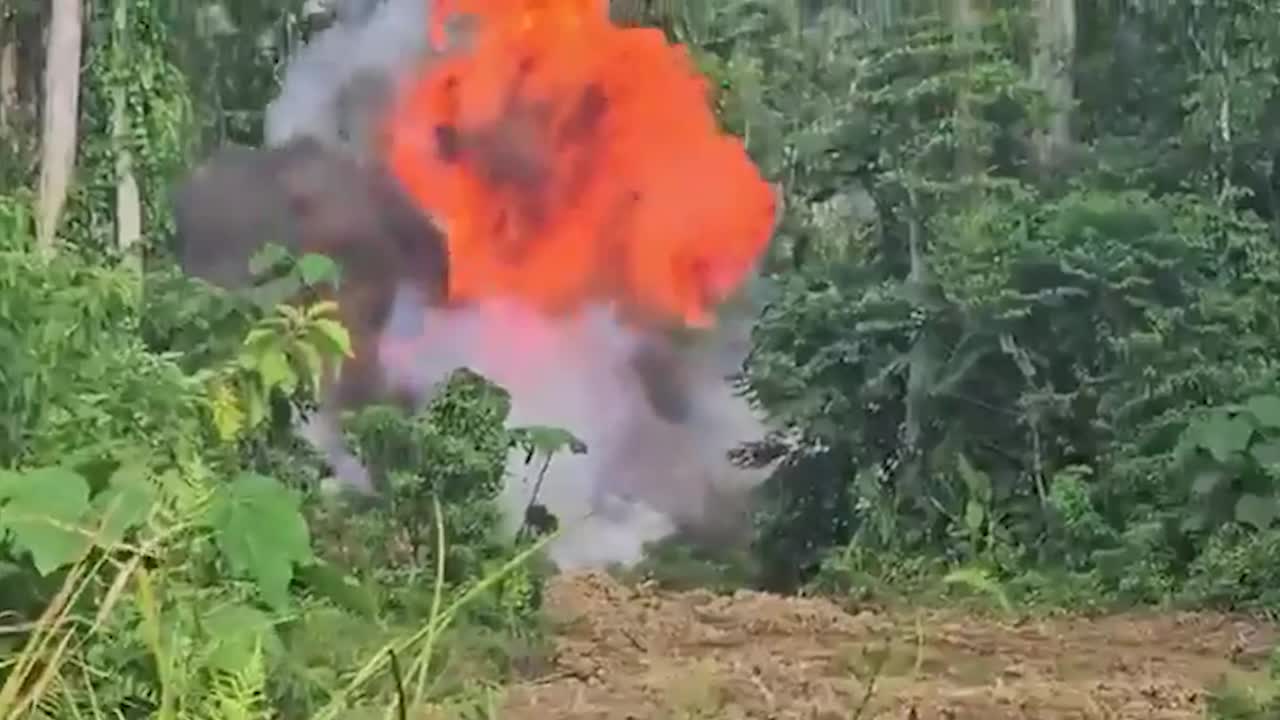Military strikes illegal mining operation in Ecuador