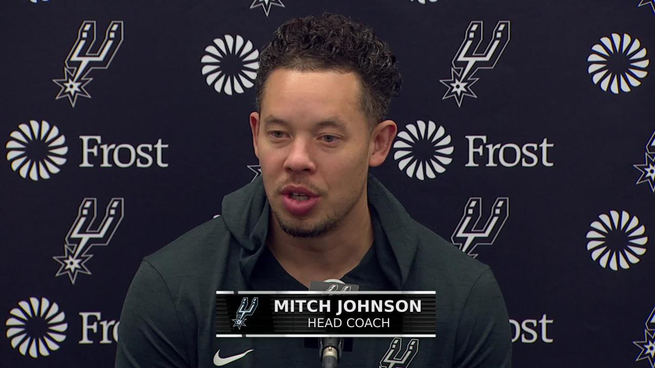 SAS 130, OKC 110: Spurs coach Mitch Johnson postgame media availability