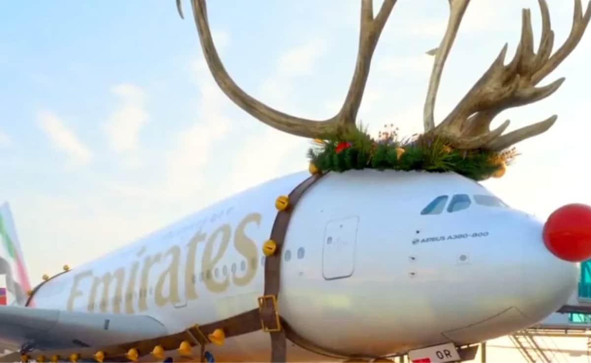 Viral video: Emirates A380 flight takes off with Santa's sleigh in AI twist