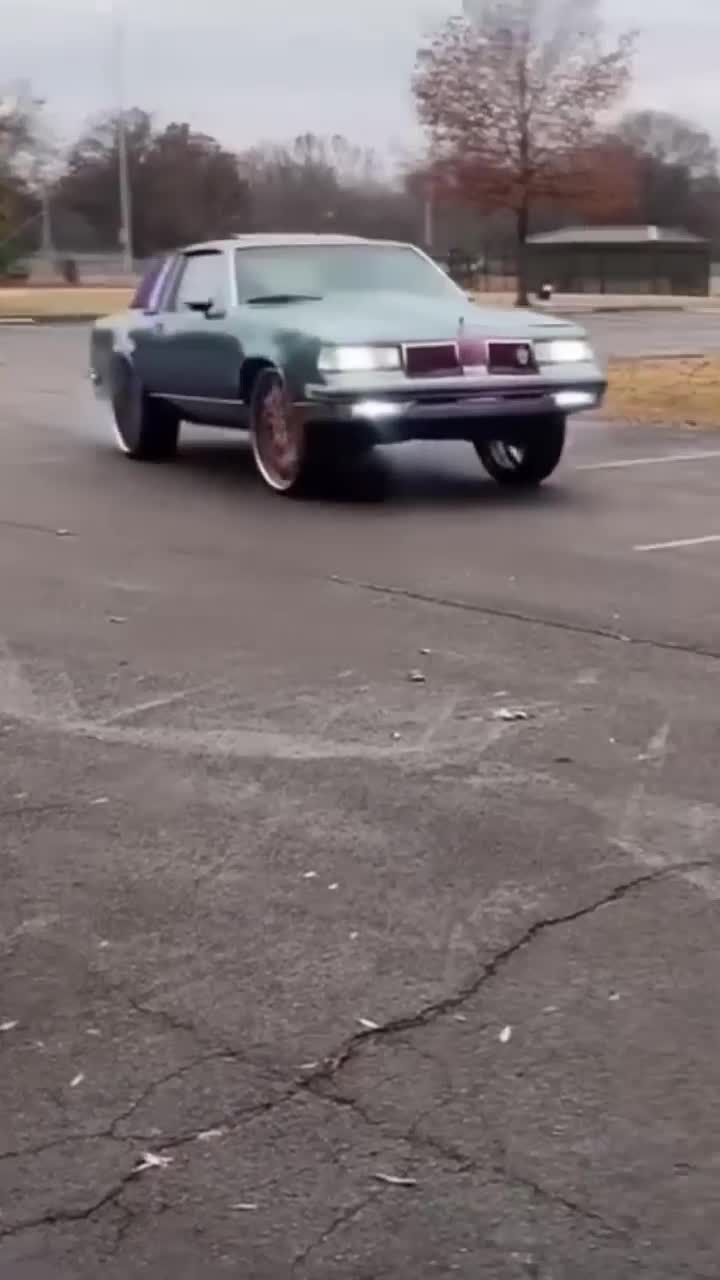 Outrageous Oldsmobile Cutlass on 26’s taking off