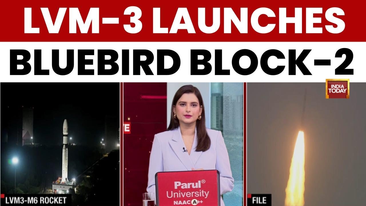 ISRO LVM-3 launch: 6,100 kg BlueBird Block-2, India's heaviest ...