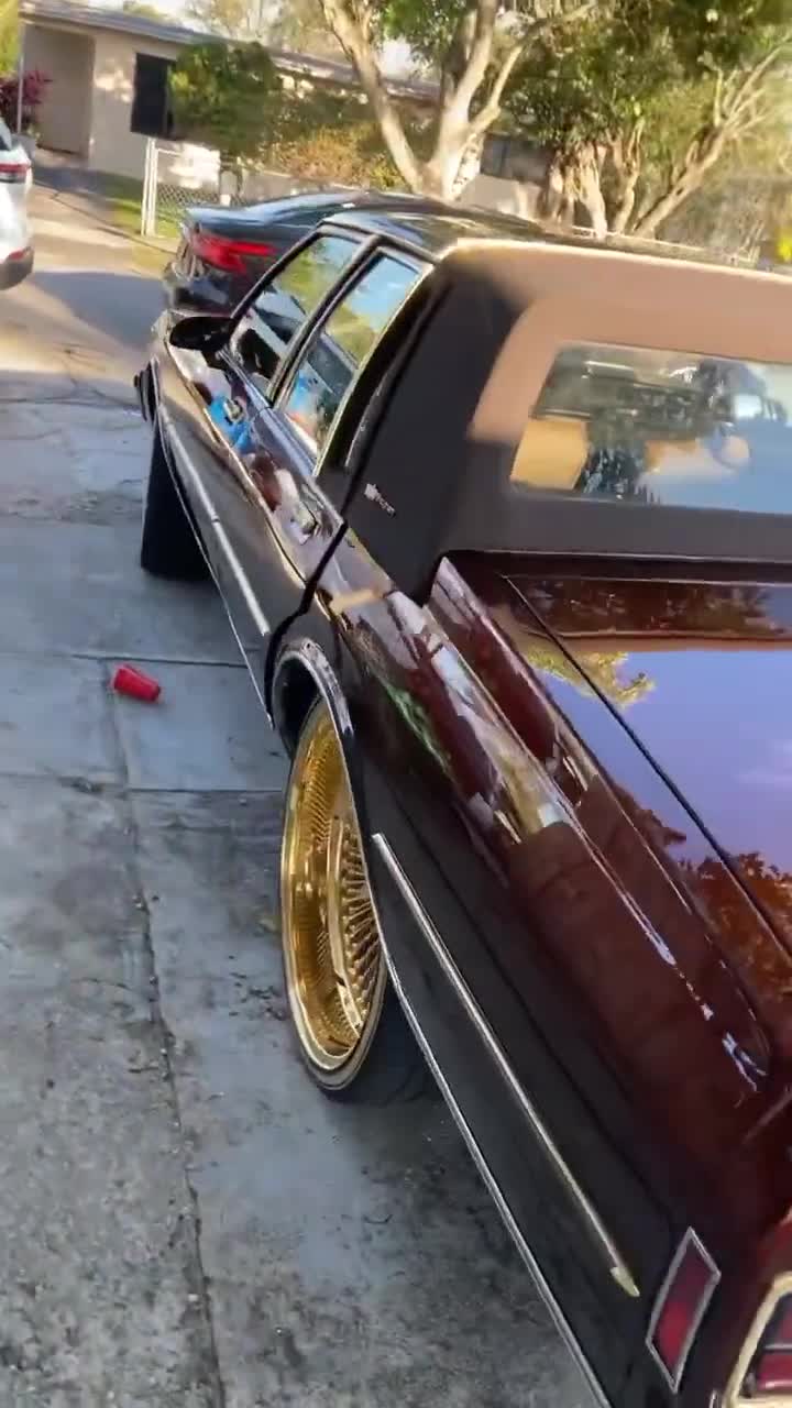 Chevy Brougham Box on Gold 24’s Daytons