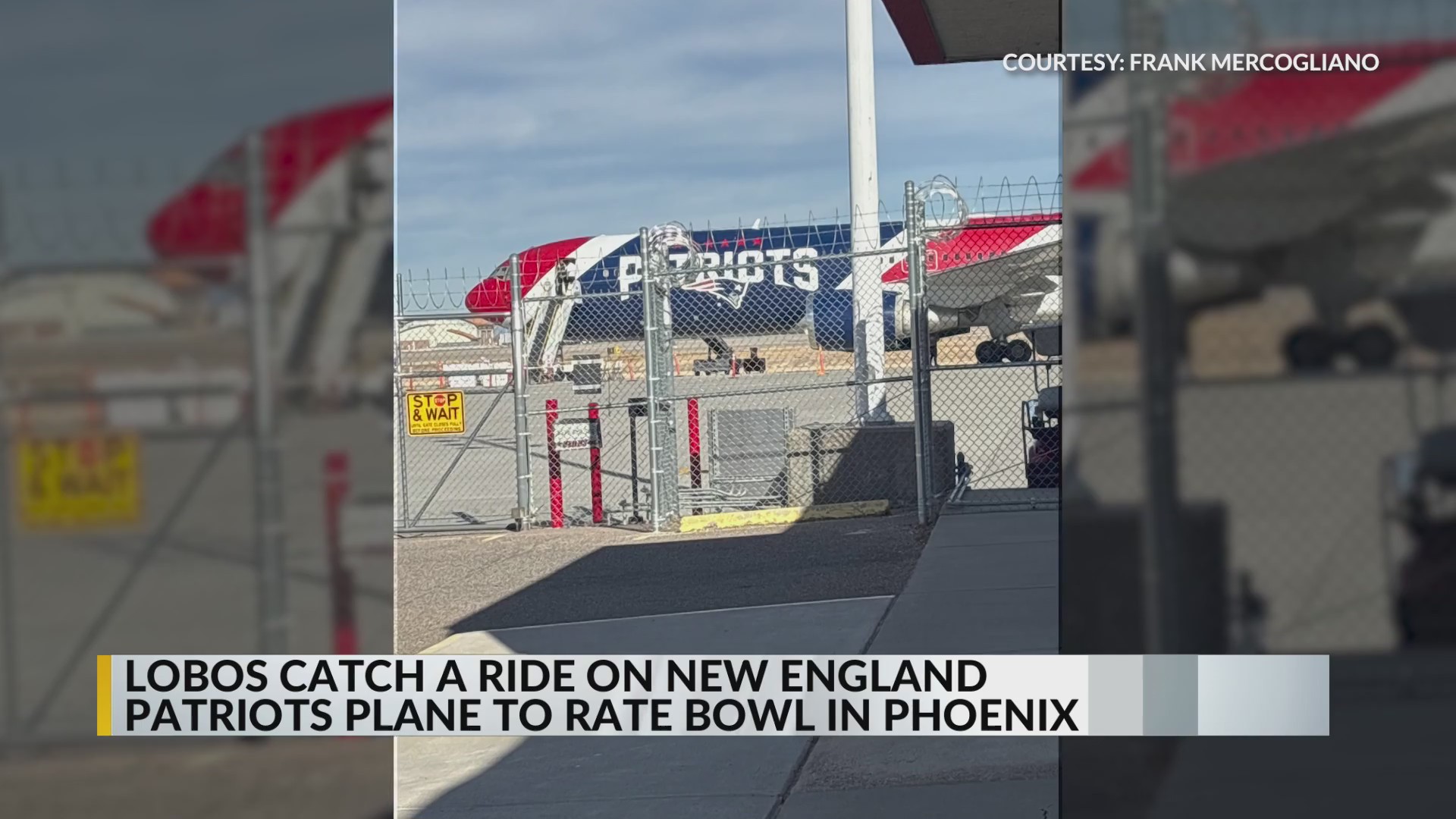 Lobos catch a ride on New England Patriots plane to Rate Bowl